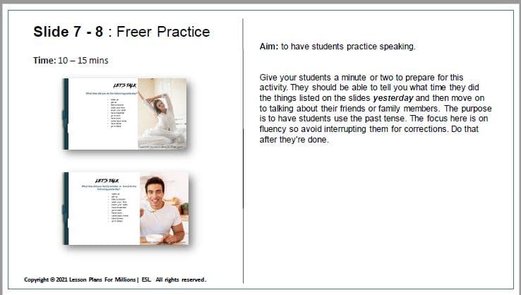 A1.2 ESL Lesson Plans